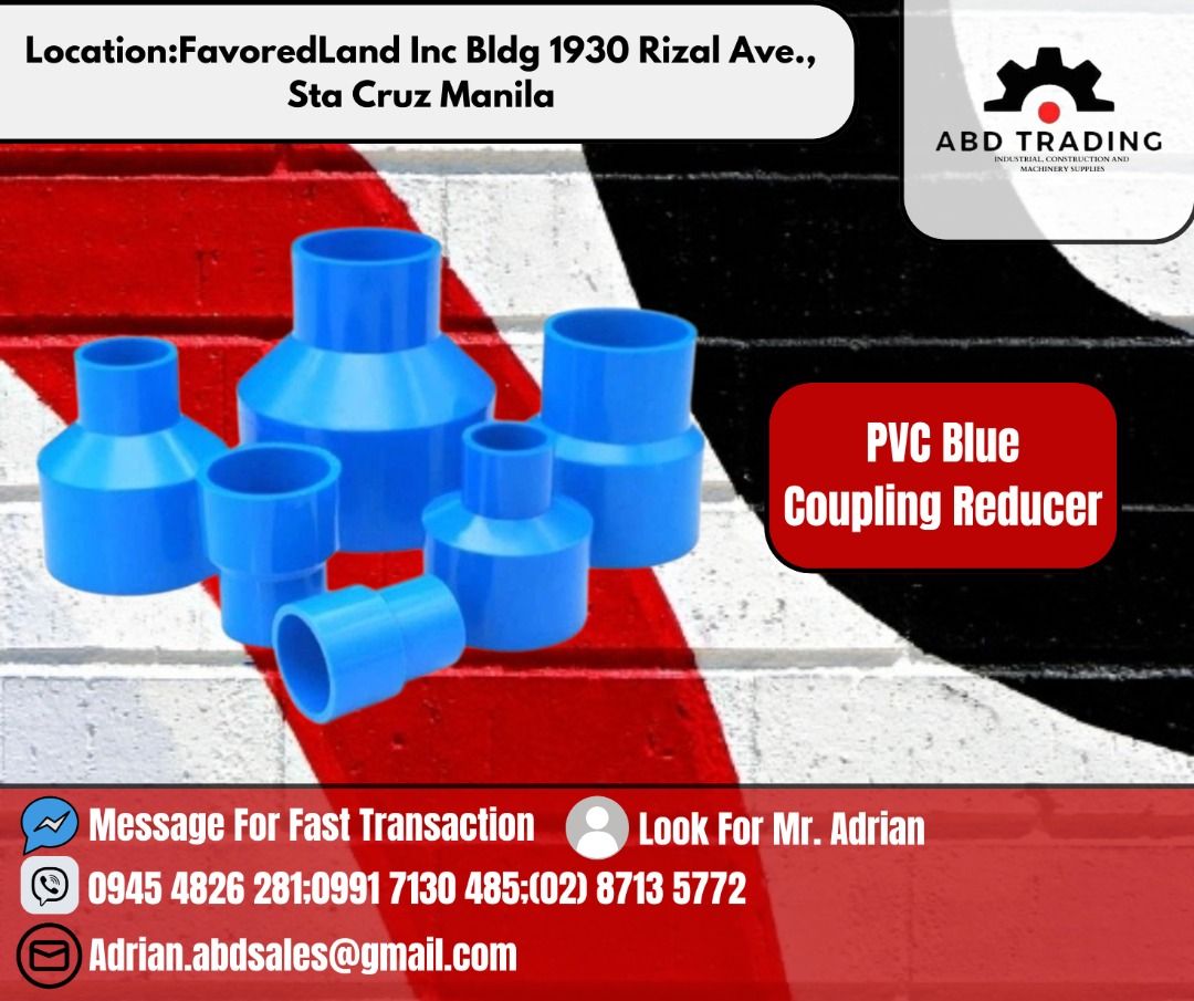 PVC Blue Coupling Reducer, Commercial & Industrial, Construction Tools ...