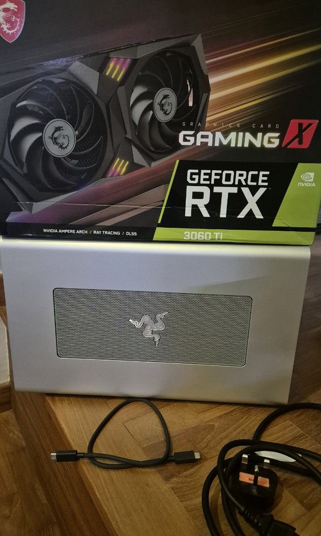 Razer Core eGPU enclosure with MSI 3060 ti, Computers & Tech, Parts ...