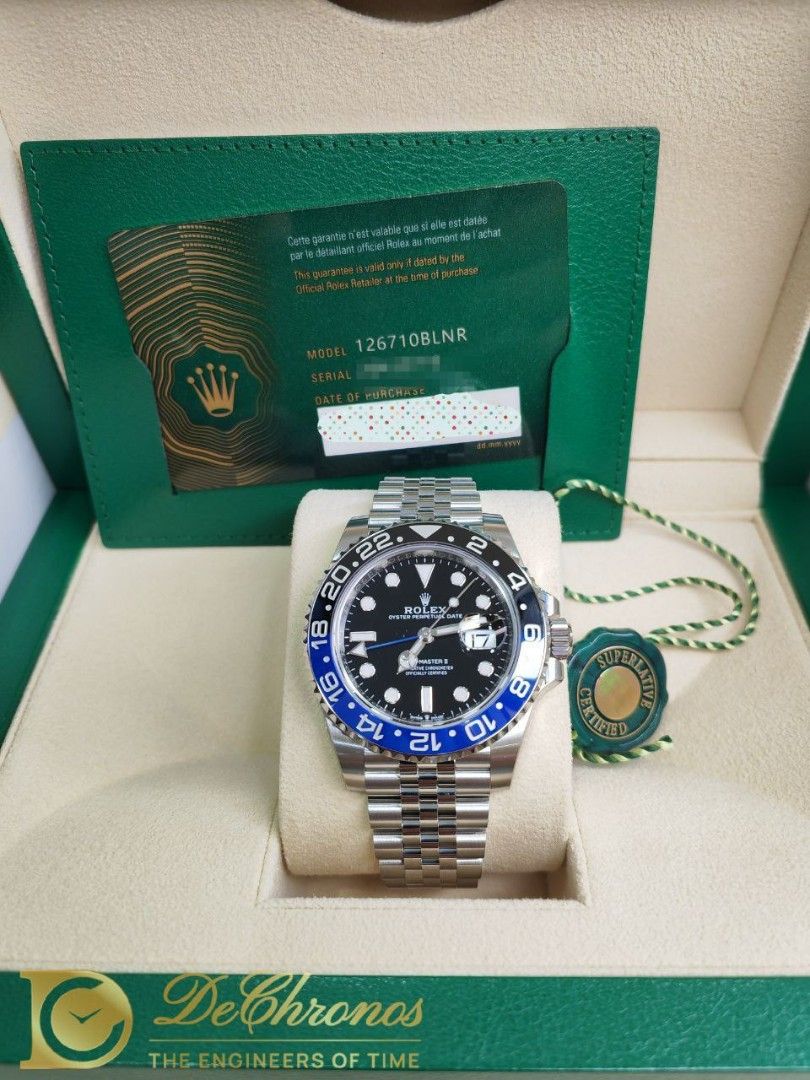 Rolex Gmt master 2 Aka Batgirl 126710BLNR Jubilee, Luxury, Watches on ...