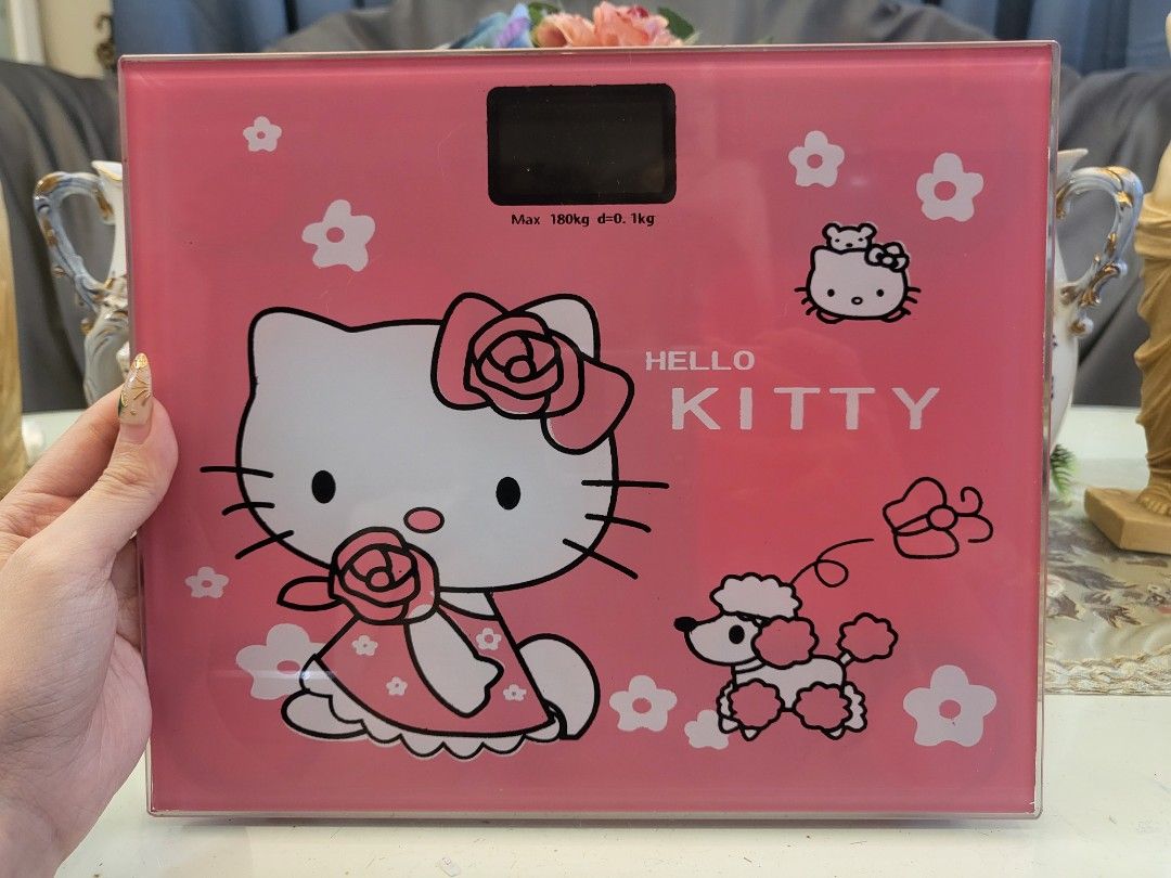 Sanrio Hello Kitty Pink Digital Weighing Scale, Health & Nutrition ...