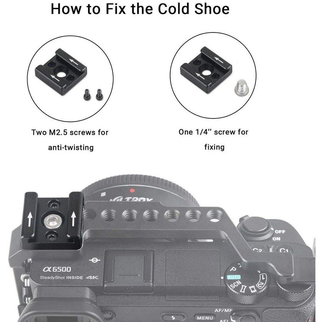 SmallRig Universal Cold Shoe Attached to Camera Accessories with 1/4 ...