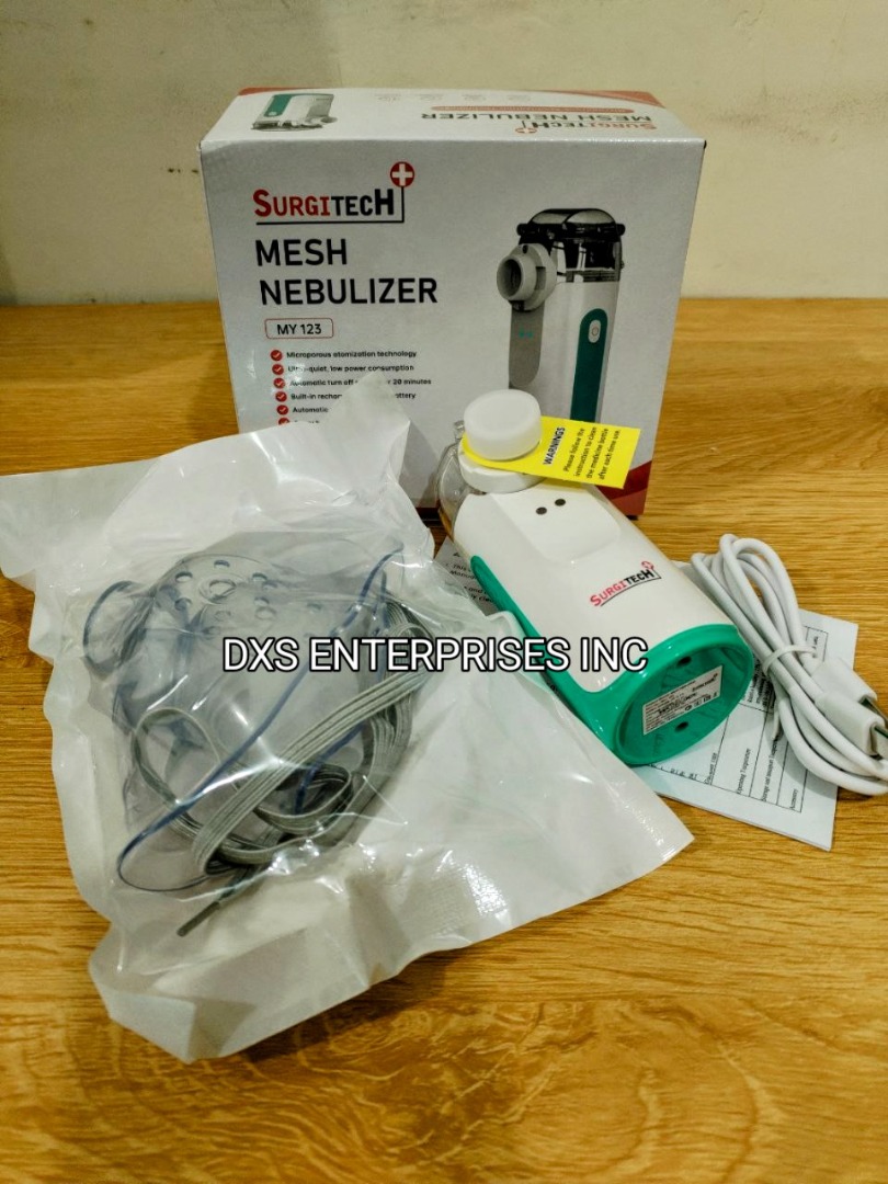 SURGITECH PORTABLE MESH NEBULIZER- RECHARGABLE NEBULIZER COMPLETE SET ...