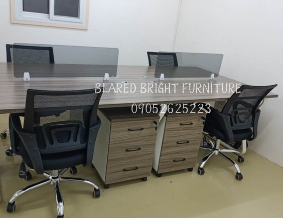 Table w/ Panel Divider : TPD-81214 -OAK 240x120cm , Office furniture x ...