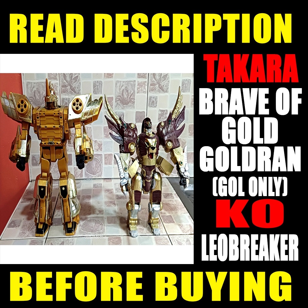 TRANSFORMERS ROBOT BRAVE GOLDRAN KO LEOBREAKER LION DRAGON ACTION ...