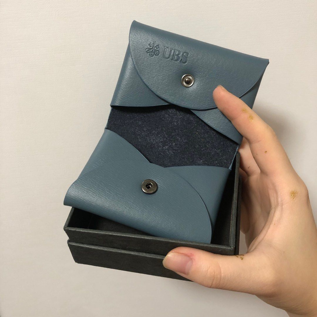 Blue Card Holder Snap Button Envelope Pouch, Luxury, Accessories on ...