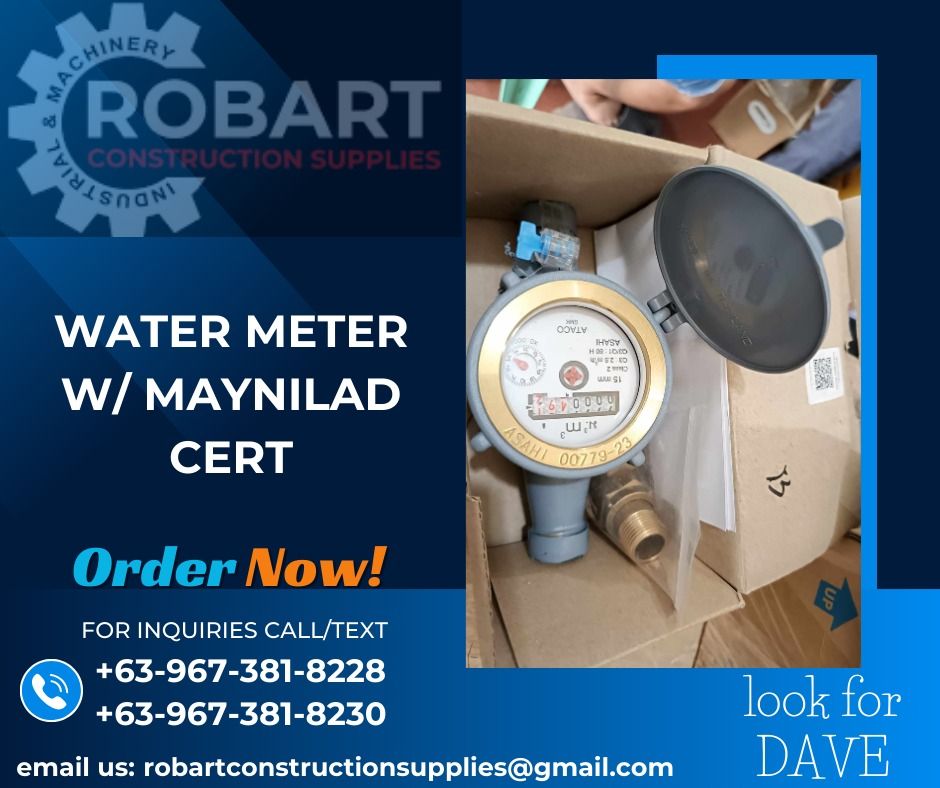 WATER METER W/ MAYNILAD CERT, Commercial & Industrial, Construction ...