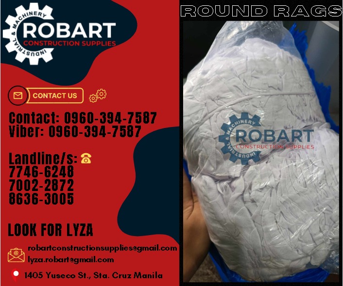 White Round Rags, Commercial & Industrial, Construction Tools ...