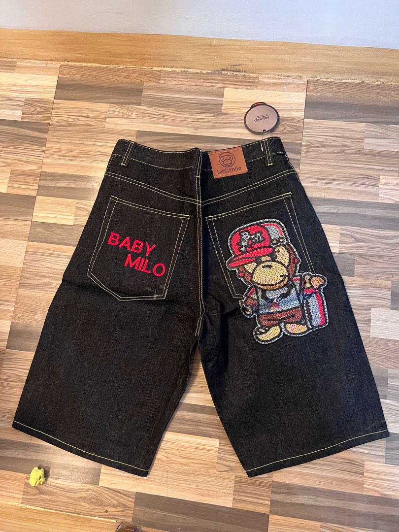 Y2K BABY MILO JORTS, Men's Fashion, Bottoms, Shorts on Carousell