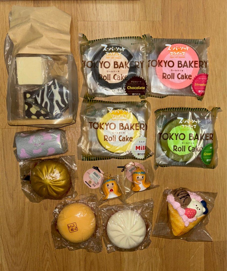 $7 each squishy (ibloom marmo crepe tokyo bakery cake roll cutie ...
