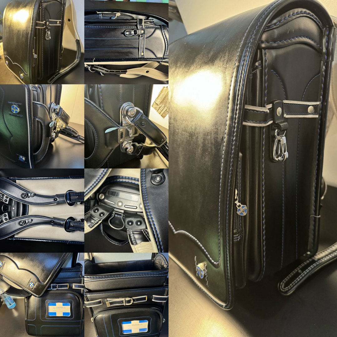 🇯🇵 Black Randoseru Leather Backpack Bag Made in Japan, Luxury, Bags ...