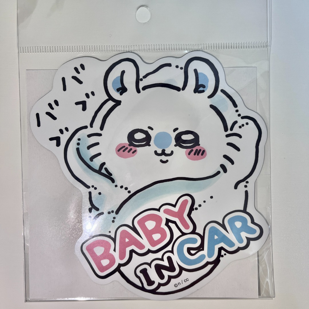 【日本購入】 Chiikawa 吉伊卡哇 Baby In Car 飛鼠 Momonga 家用 車用 公司用 鋪頭用 磁貼 磁石 公仔 P牌 ...