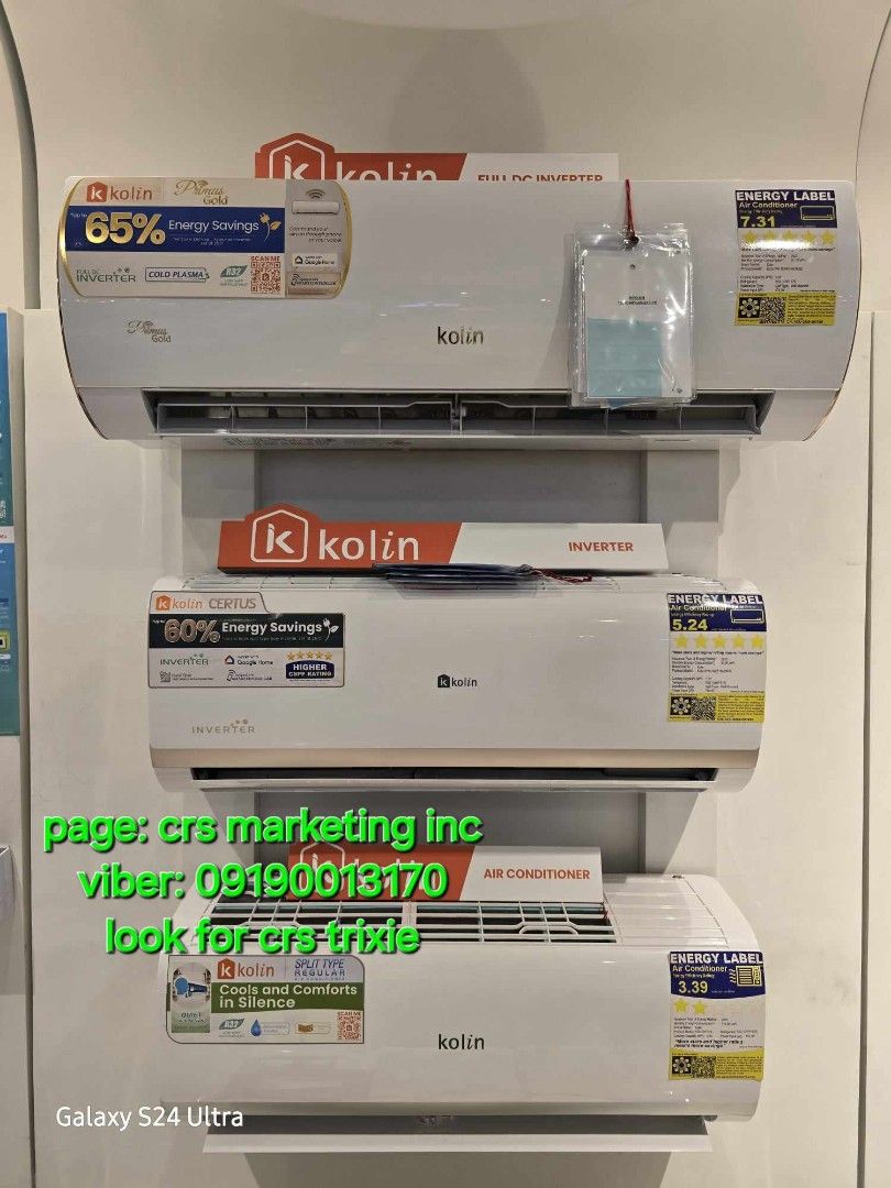 ️ KOLIN SPLIT TYPE INVERTER CERTUS MODEL and KOLIN PRIMUS GOLD AIRCON ...