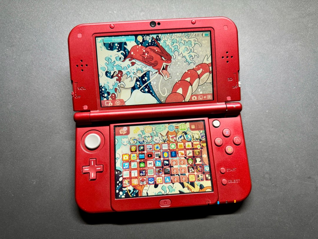 🎮🔓 MODDED New 3DS XL | Metallic Red 🔴 | Brand New 64gb MicroSD | Hshop ...