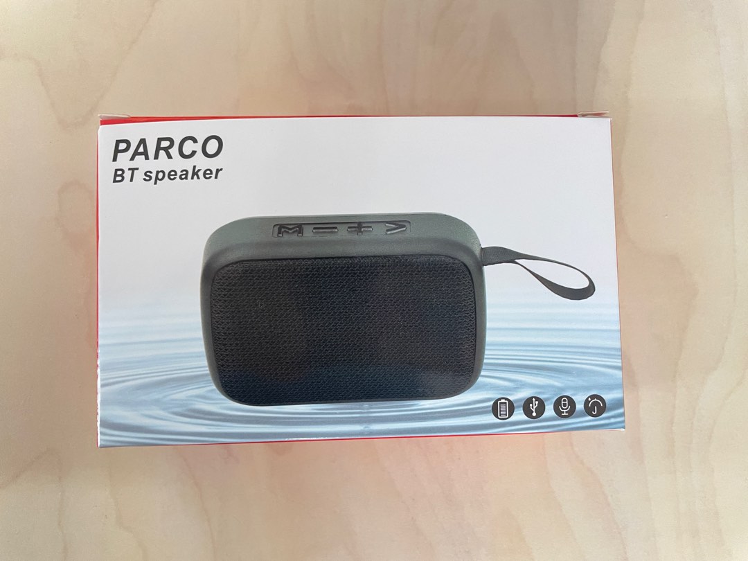 全新 Parco BT Speaker 便攜 藍牙/插卡/USB 喇叭, 音響器材, Soundbar、揚聲器、藍牙喇叭、耳擴 - Carousell