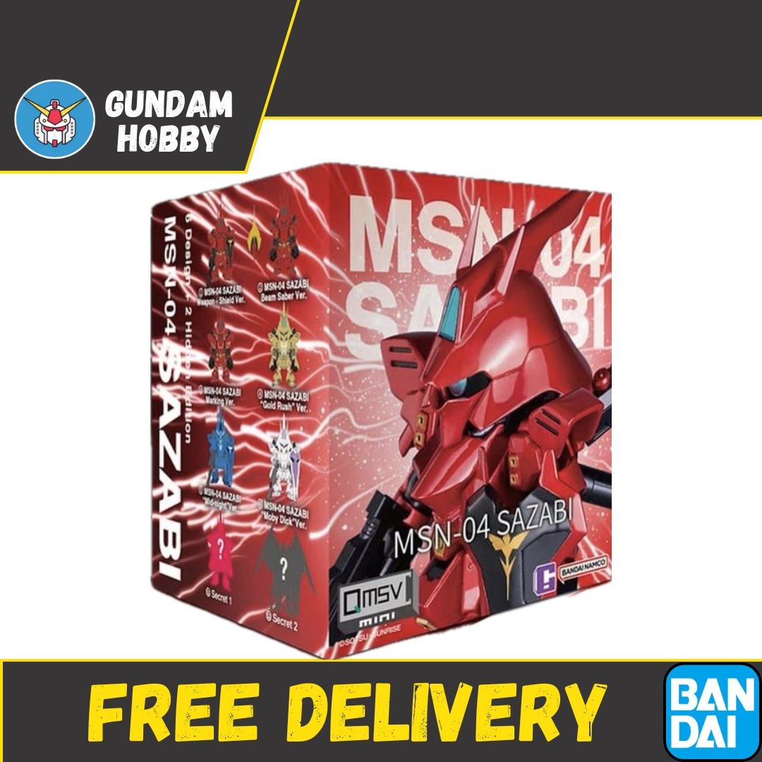 QMSV Mini MSN-04 Sazabi Gundam ( Box of 1 / Set Of 8 ) - POPMART Blind ...