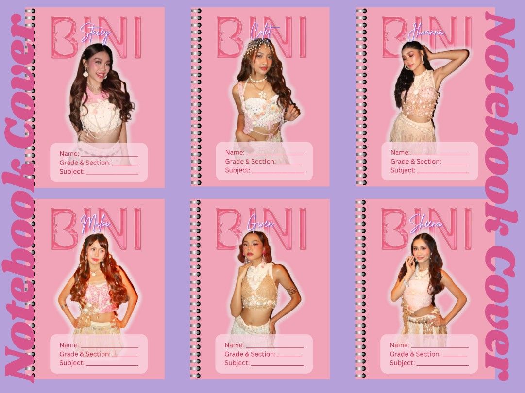BINI NOTEBOOK COVERS AND BOOKMARK - PDF / TEMPLATE, Hobbies & Toys ... BINI NOTEBOOK COVERS AND BOOKMARK - PDF / TEMPLATE, Hobbies & Toys ...