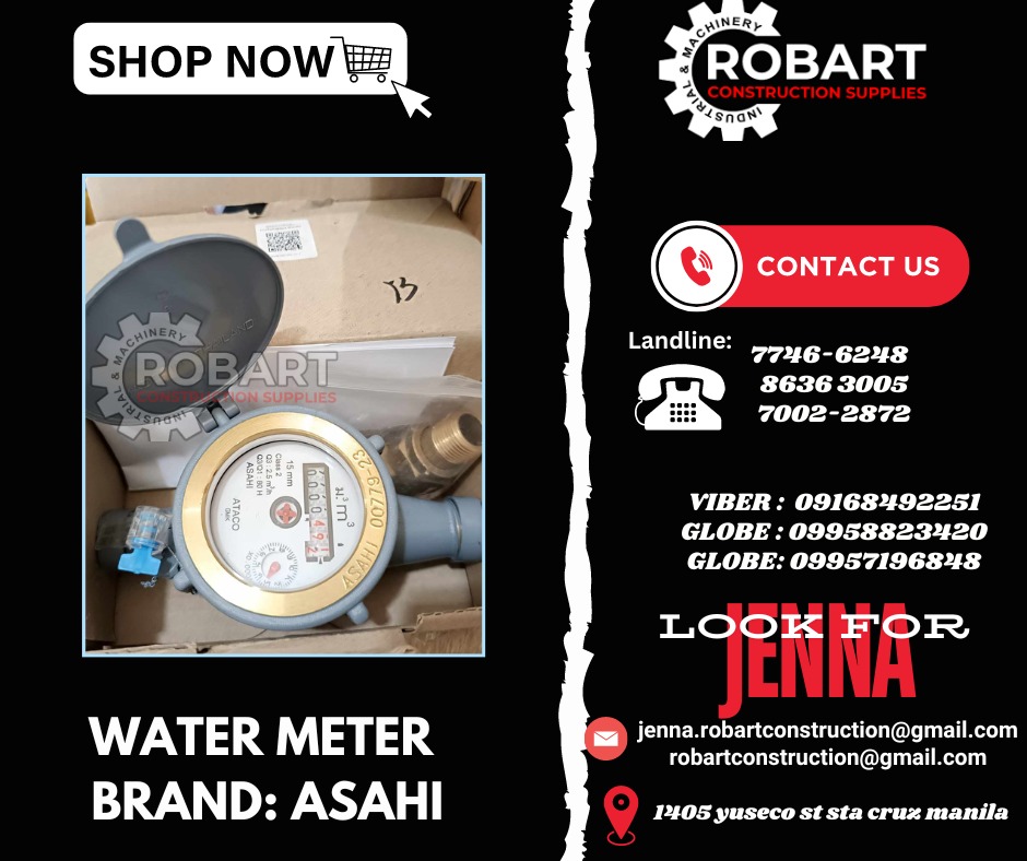brass water meter brand: asahi, Commercial & Industrial, Construction ...