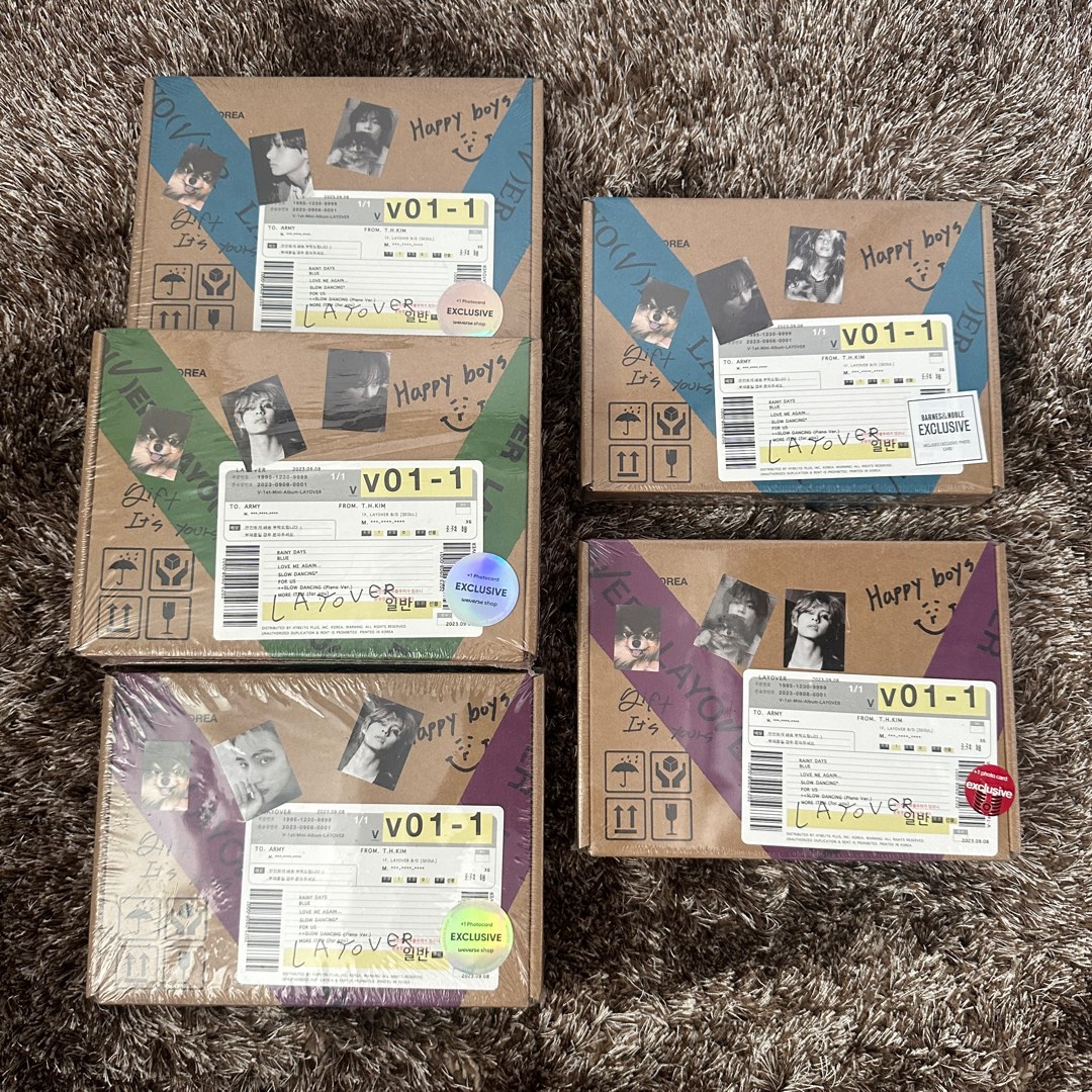 BTS V Taehyung Layover Solo Album USA Exclusive Weverse Target Barnes & Noble, Hobbies & Toys ...