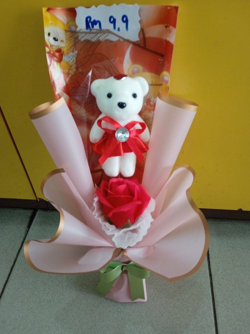 Bunga, chocolate Dan bear, Hobbies & Toys, Stationery & Craft, Flowers ...