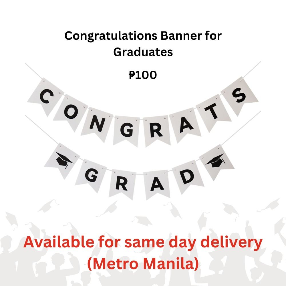 Congratulations Banner for Graduates / 'Congrats Grad' / Graduation ...