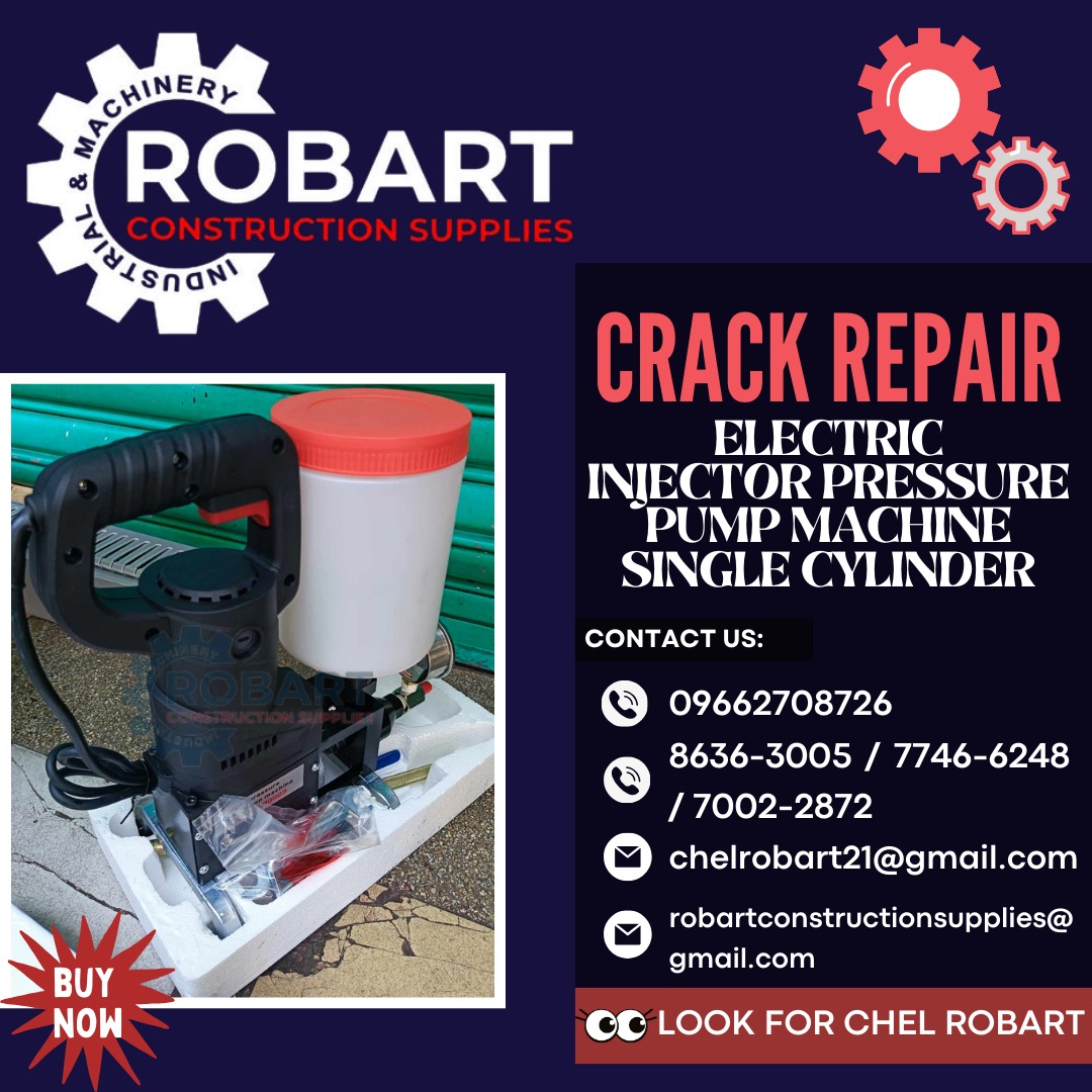 CRACK REPAIR- ELECTRIC INJECTOR PRESSURE PUMP MACHINE SINGLE ...