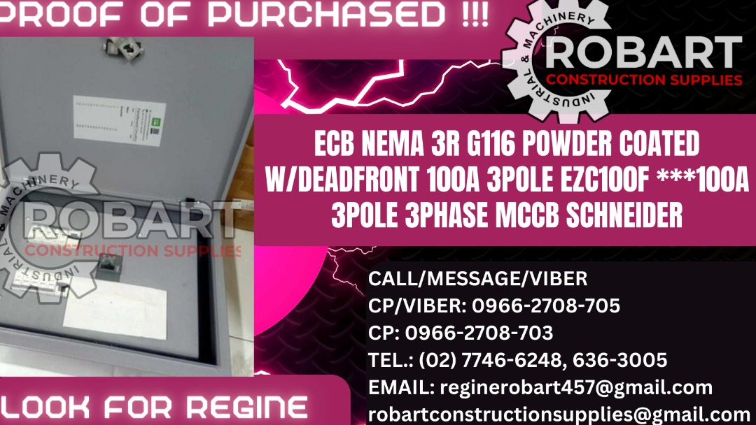 ECB NEMA 3R G116 POWDER COATED W/DEADFRONT 100A 3POLE EZC100F ***100A ...
