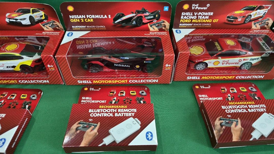 Exclusive Shell V-Power RC Cars x 5 complete Bluetooth Remote Control ...