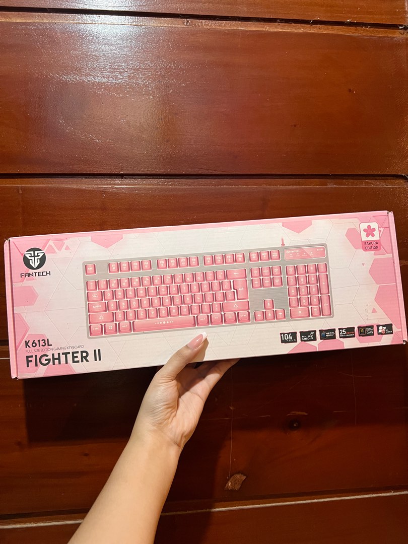 FANTECH K613L FIGHTER II Full size edition gaming keyboard (pink ...