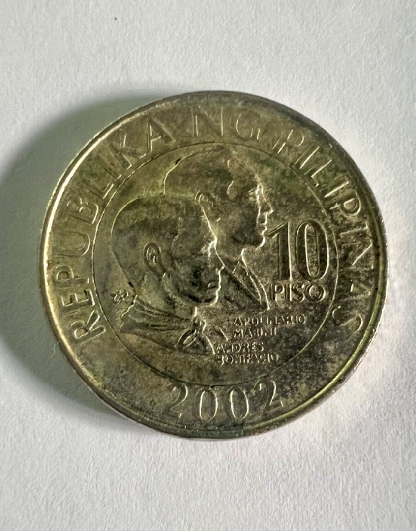 FS Philippine 10 peso coin all silver metallic color rarest and hard to ...