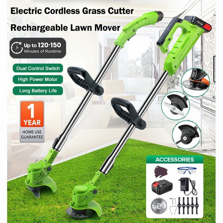Grass Cutter Electric Cordless Lawn Mower With 998V Battery ...