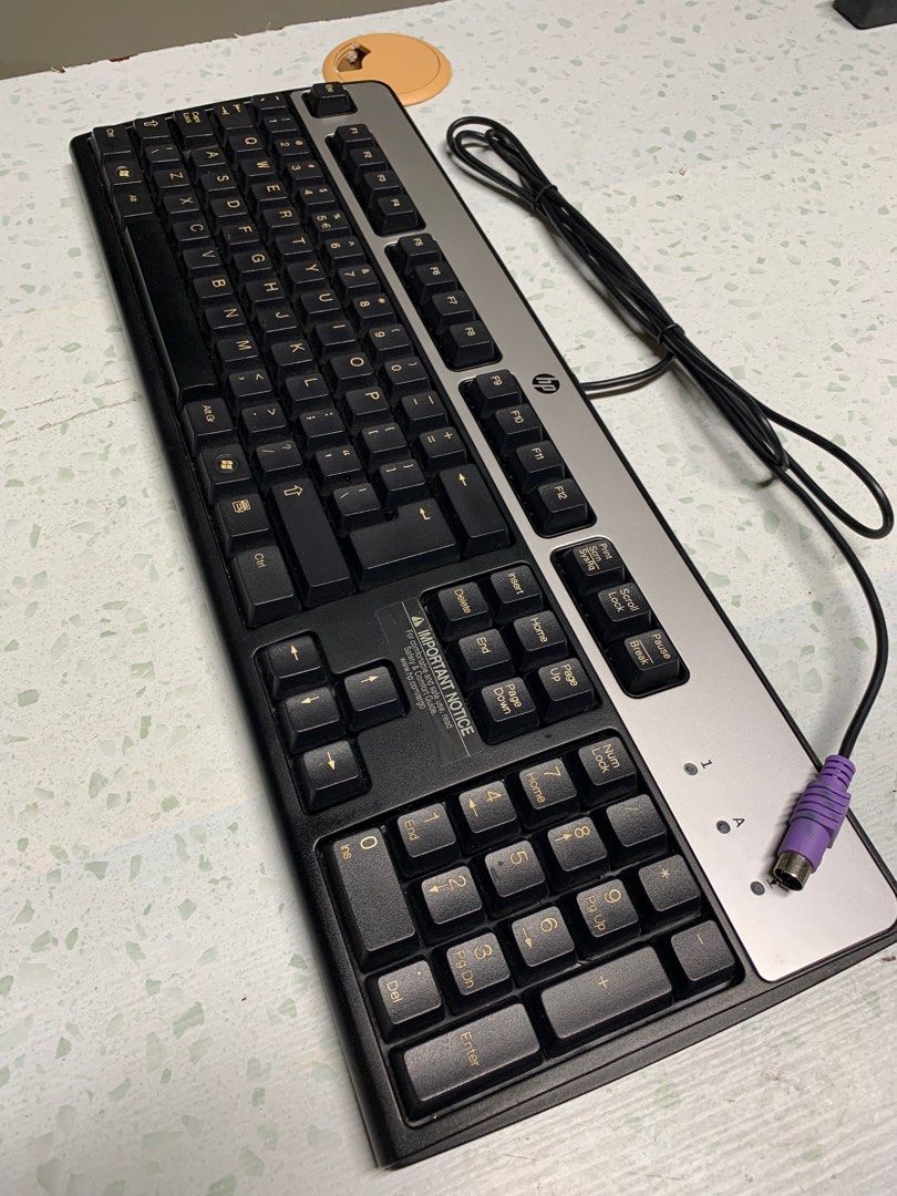 HP Original Full Size PS2 Desktop Computer Keyboard, Computers & Tech ...