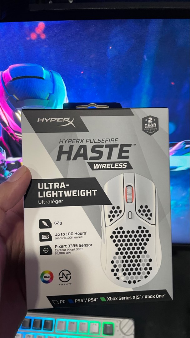 MOUSE Hyper X Pulsefire Haste Wireless, Computers & Tech, Parts ...