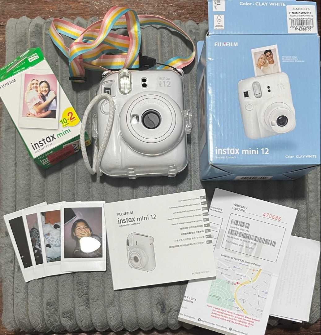 Instax Mini 12 White, Photography, Cameras on Carousell