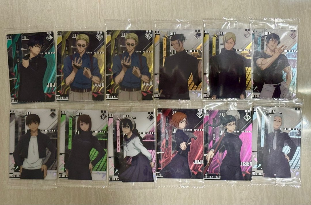 Jujutsu Kaisen Wafer Cards JJK nanami toji megumi geto, Hobbies & Toys ...