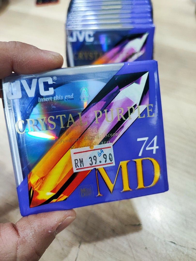 JVC Crystal Purple Recordable Mini disc Model : MD-74DPL, Hobbies ...