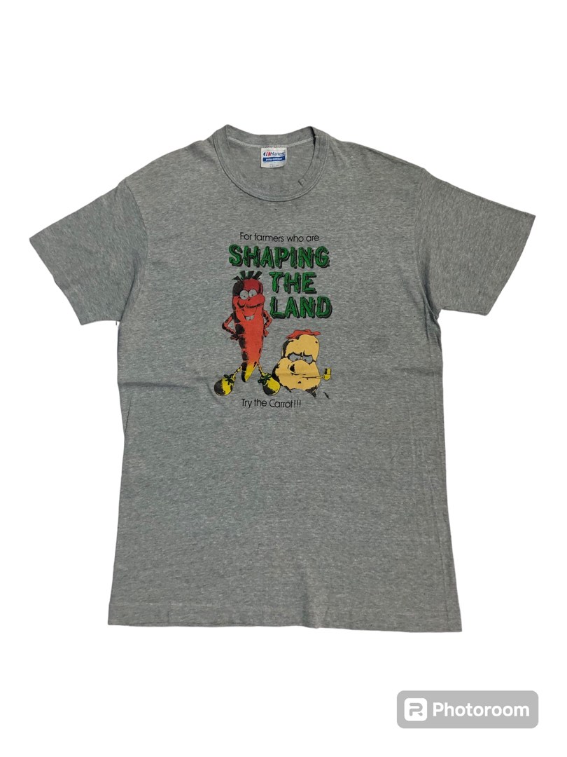 Kaos Vintage 80's Shaping The Land, Fesyen Pria, Pakaian , Atasan di ...