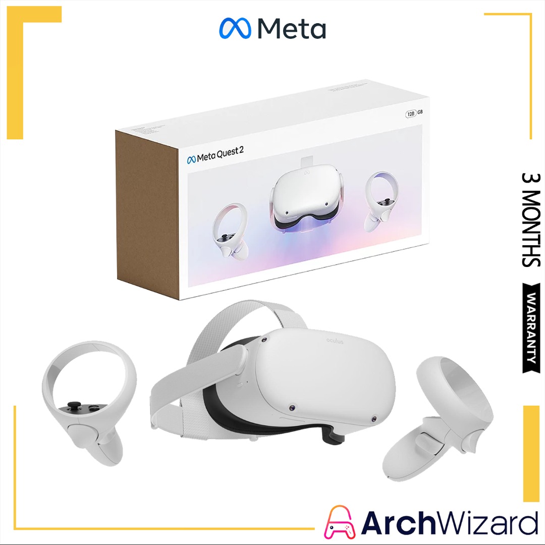 Meta Quest 2 - Oculus Quest 2 Virtual Reality Headset Gaming VR Headset ...
