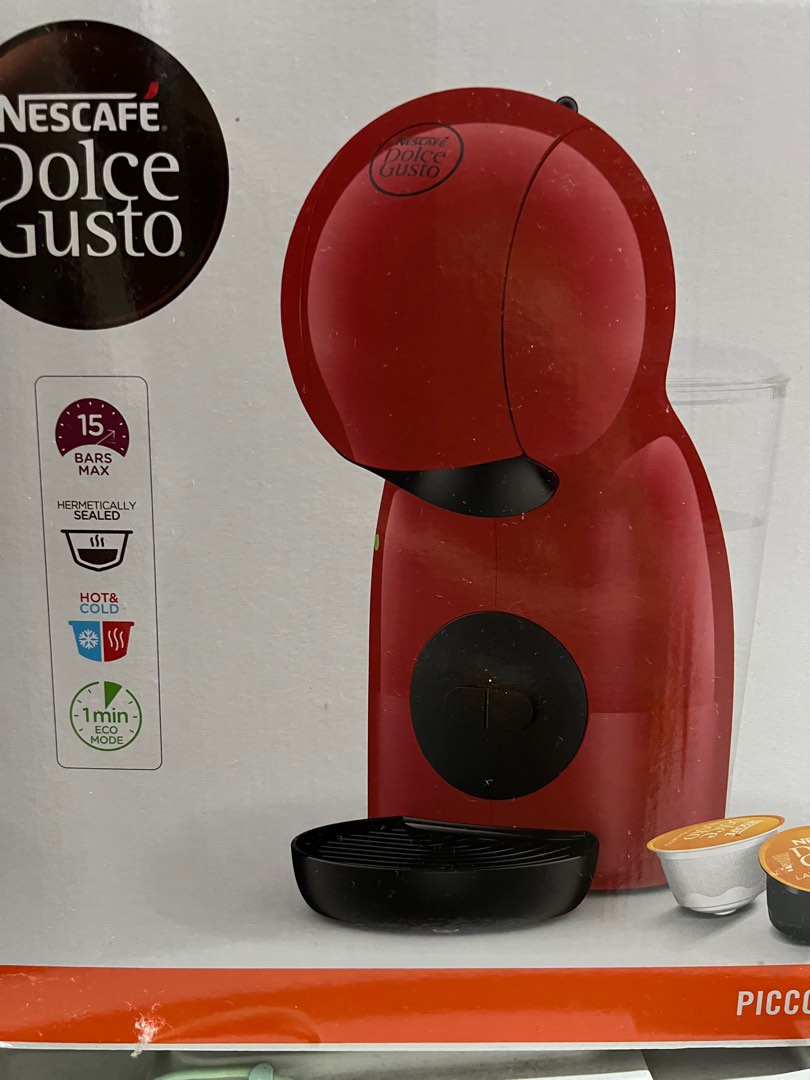 NESCAFE Dolce Gusto RED Piccolo XS Coffee Machine, Furniture & Home ...