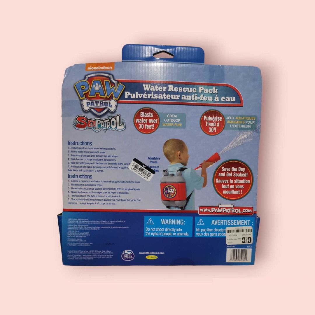 Nickelodeon Paw Patrol Water Rescue Pack 30 Ft Water Blaster Age 3+ New ...