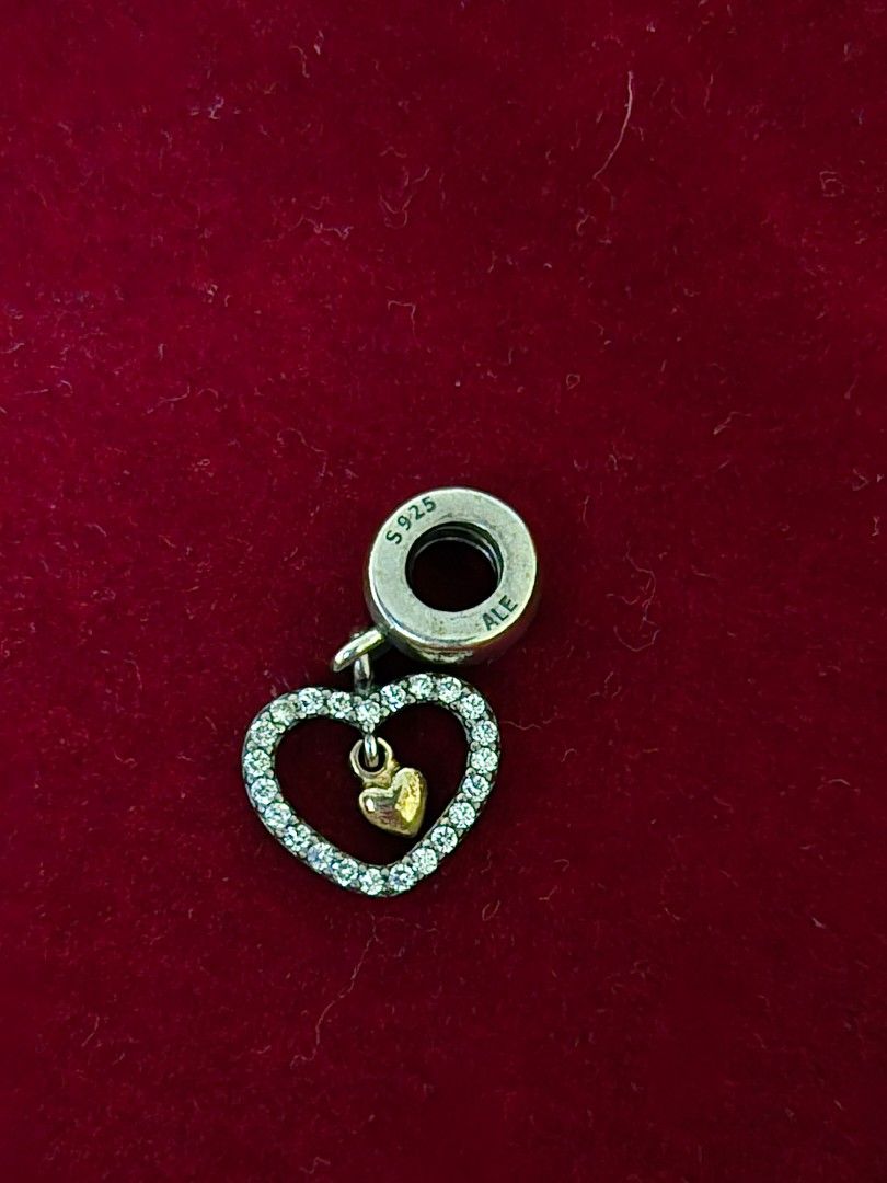 PANDORA HEART DANGLE CHARM, Women's Fashion, Jewelry & Organisers ...