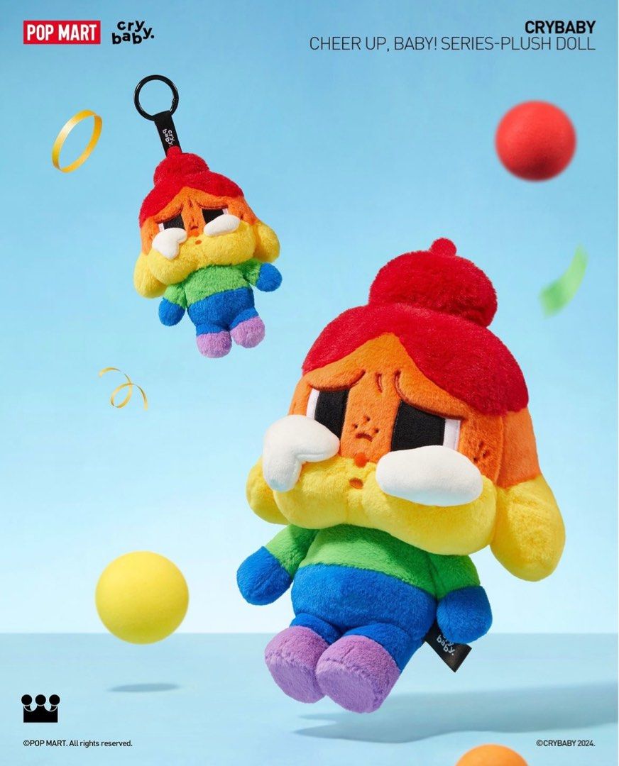 Popmart Crybaby Cheer Up, Baby! Series - 30cm Big Plush Doll, Hobbies ...