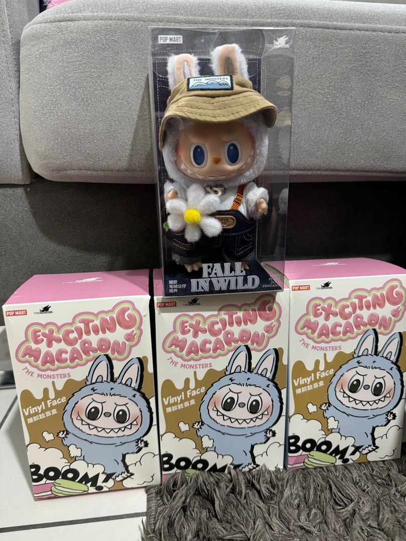Popmart labubu exciting macaron - soymilk, Hobbies & Toys, Toys & Games ...