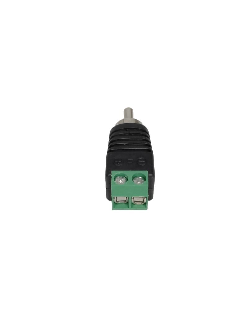 RCA MALE PLUG to 2-PIN AV SCREW TERMINAL SOLDERLESS ADAPTER, BEST FOR ...