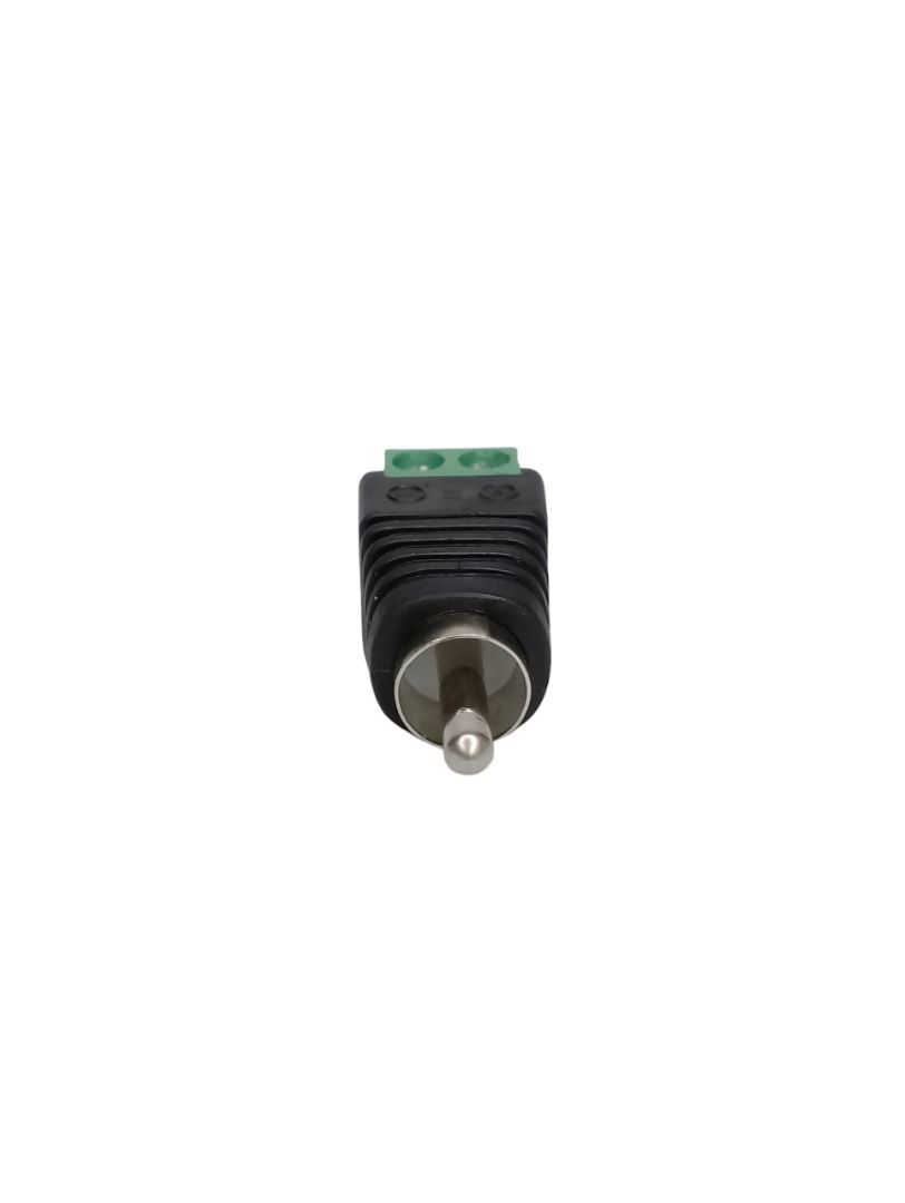 RCA MALE PLUG to 2-PIN AV SCREW TERMINAL SOLDERLESS ADAPTER, BEST FOR ...