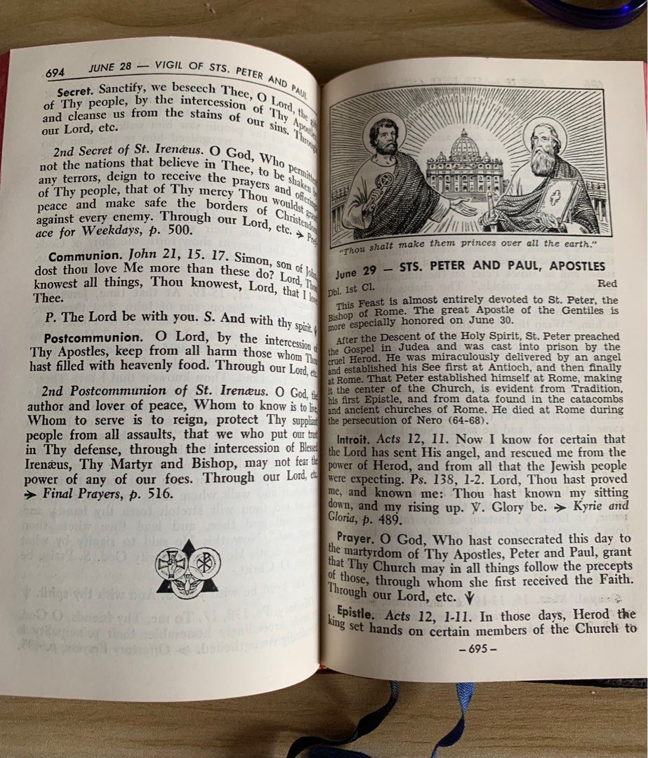 Vintage Saint Pius X English and Latin Hand Missal for the Traditional ...