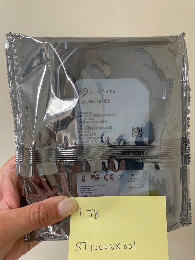 [全新]Seagate HDD 1TB監控碟 ST1000VX001, 電腦及科技產品, 電腦周邊產品, 硬碟及儲存裝置在旋轉拍賣