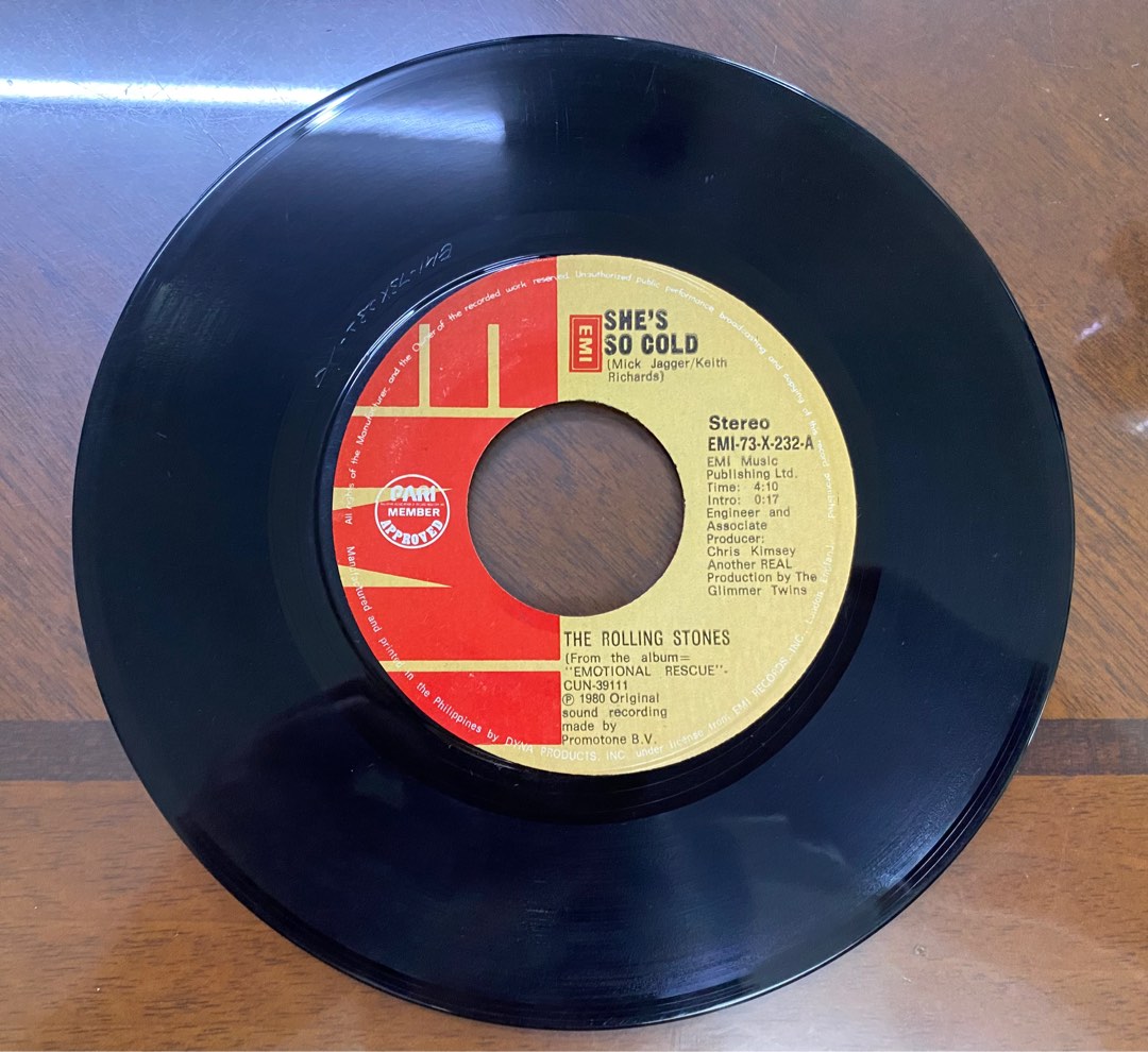 The Rolling Stones - She’s So Cold / Indian Girl - Philippines Original ...