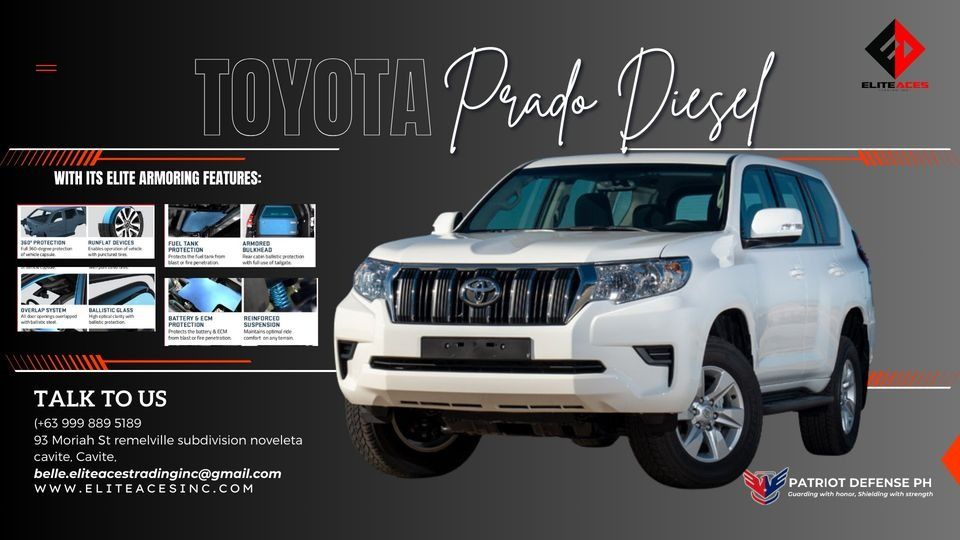 Toyota Prado Diesel Bulletproof and Armored Auto, Cars for Sale, New Cars on Carousell