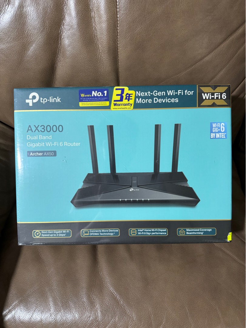 全新TP Link AX3000 Wifi 6 Router, 電腦＆科技, 電腦周邊及配件, Wifi及上網相關產品 - Carousell