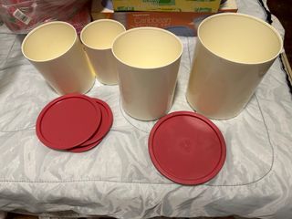 Tupperware Dots Stripes One Touch Topper OT Canister 940ml 2 units ...